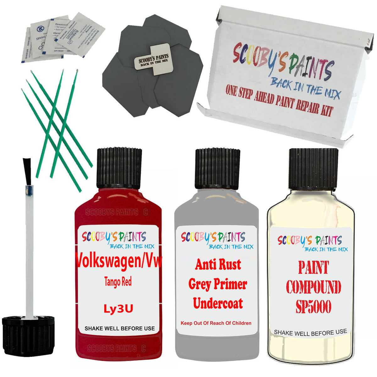 FOR Volkswagen/Vw Tango Red Touch Up Paint Code Ly3U Scratch Repair Ki ...