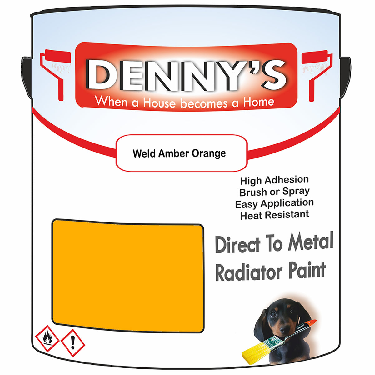 Denny's High Temp Paint For Pipes Colour- Weld Amber Orange - Heatproo ...