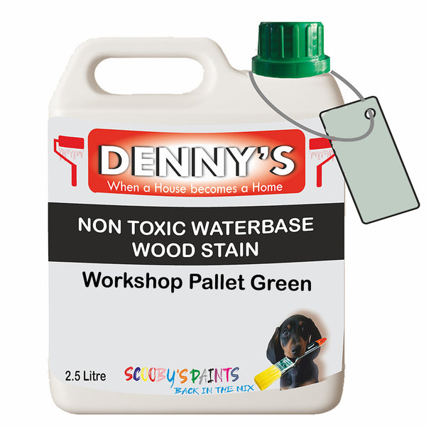 Denny's Stain Paint For Decking Colour- Workshop Pallet Green - Anti-S ...