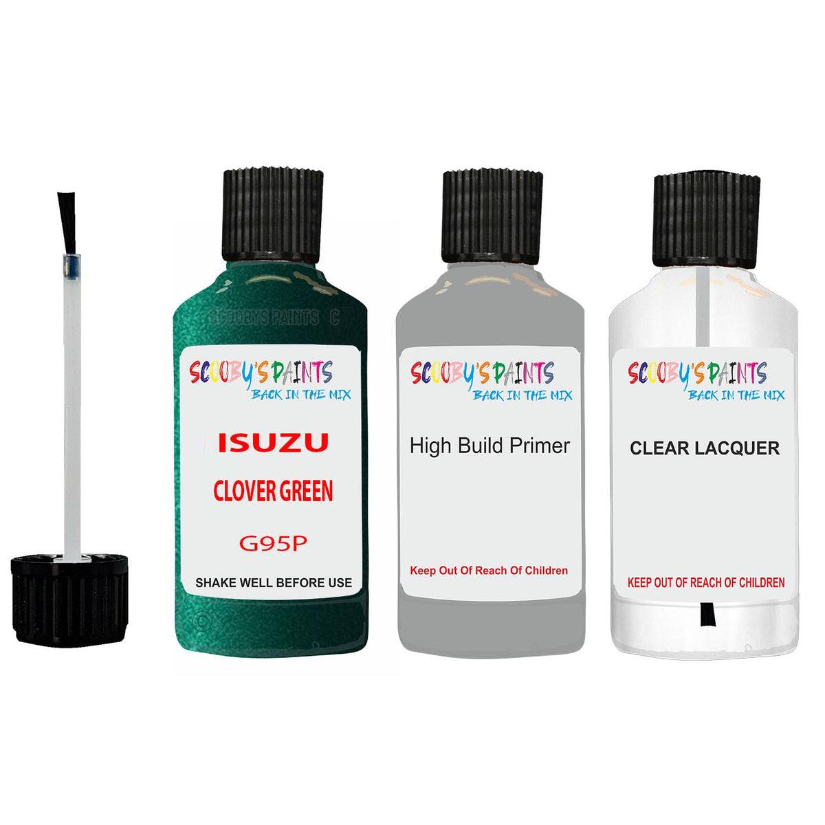 Touch Up Paint For ISUZU ISUZU ( OTHERS ) CLOVER GREEN Code G95P Scrat ...