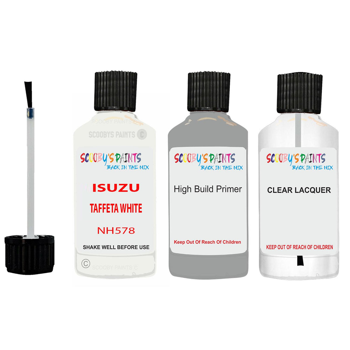 Touch Up Paint For ISUZU ISUZU ( OTHERS ) TAFFETA WHITE Code NH578 Scr ...