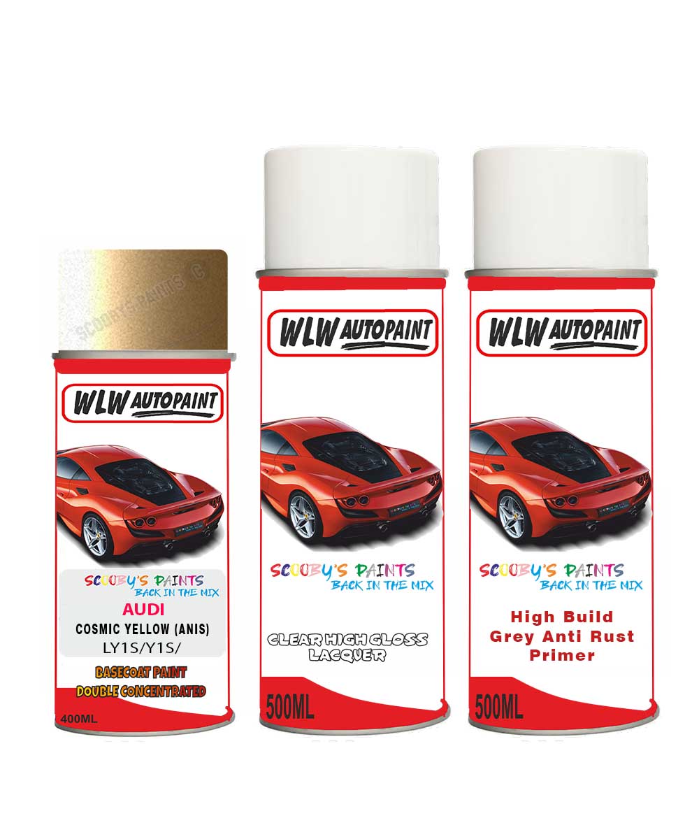 Paint For AUDI A4 COSMIC YELLOW (ANIS) code: LY1S Car Aerosol Spray Pa ...