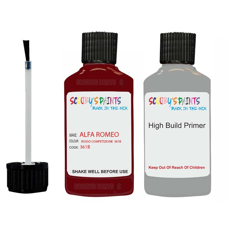 Paint For Alfa Romeo Giulia Rosso Competizione Red Code 361B Touch Up ...