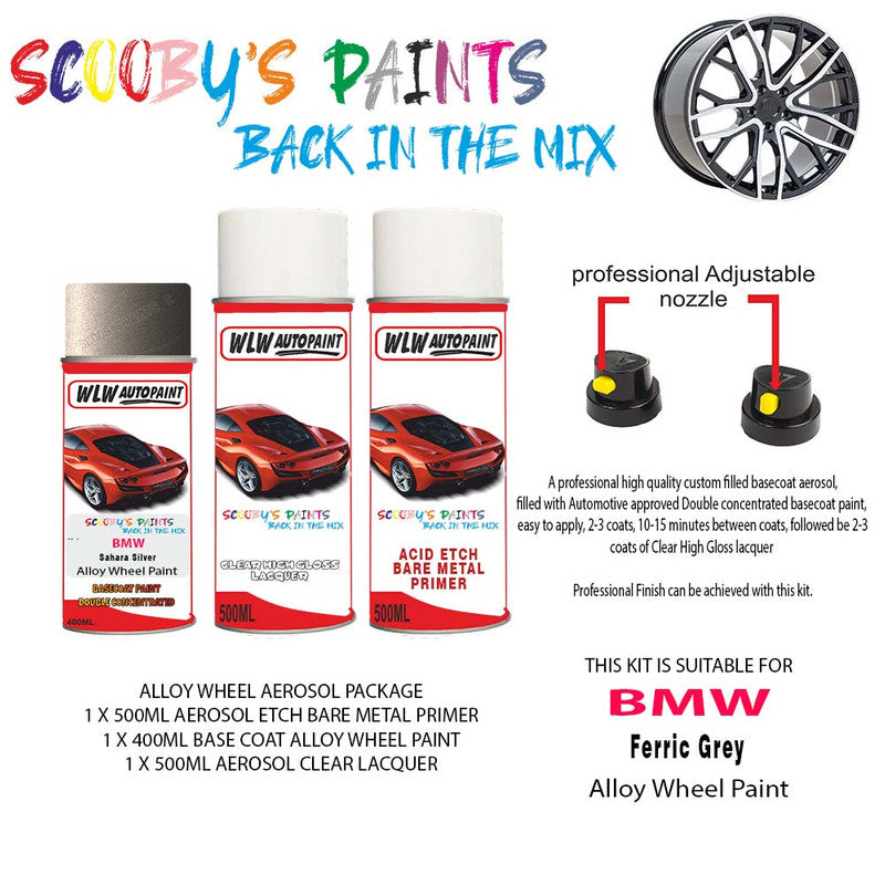 Paint For Bmw 8 Series Ferric Grey Alloy Wheel Aerosol Spray Paint A80 ...