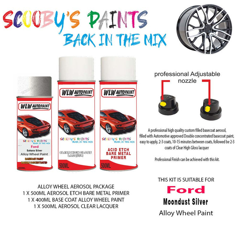 Paint For Ford Mondeo Moondust Silver Alloy Wheel Aerosol Spray Paint ...