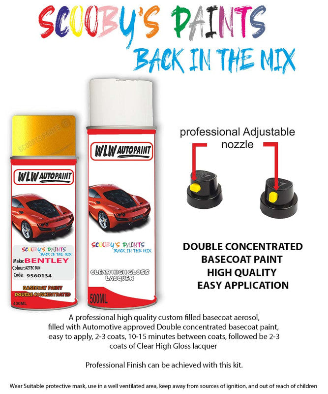 Paint For Bentley Aztec Sun 9560134 Aerosol Spray Car Paint + Lacquer ...