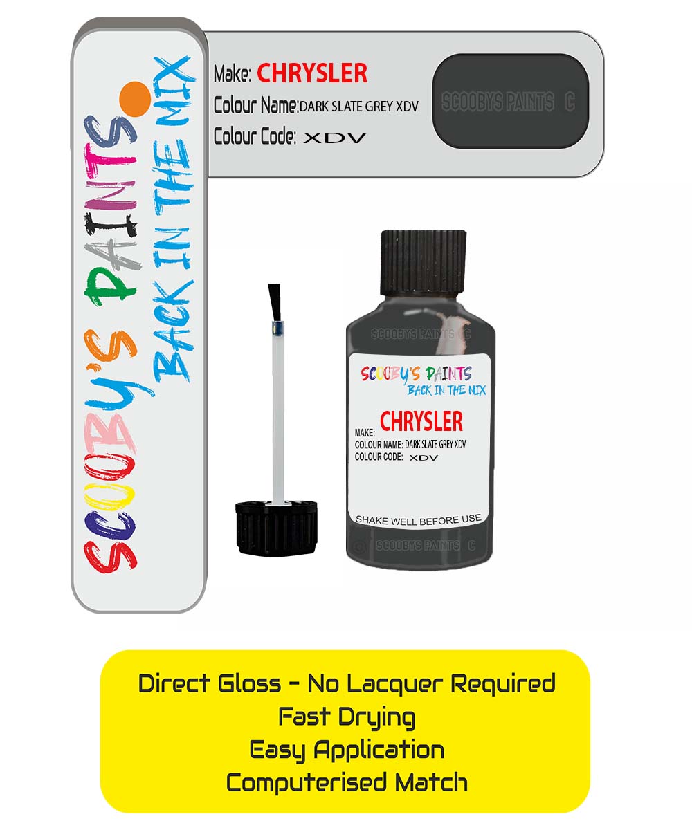 Paint For Chrysler 300 Series Dark Slate Grey Code: Xdv Car Touch Up P ...