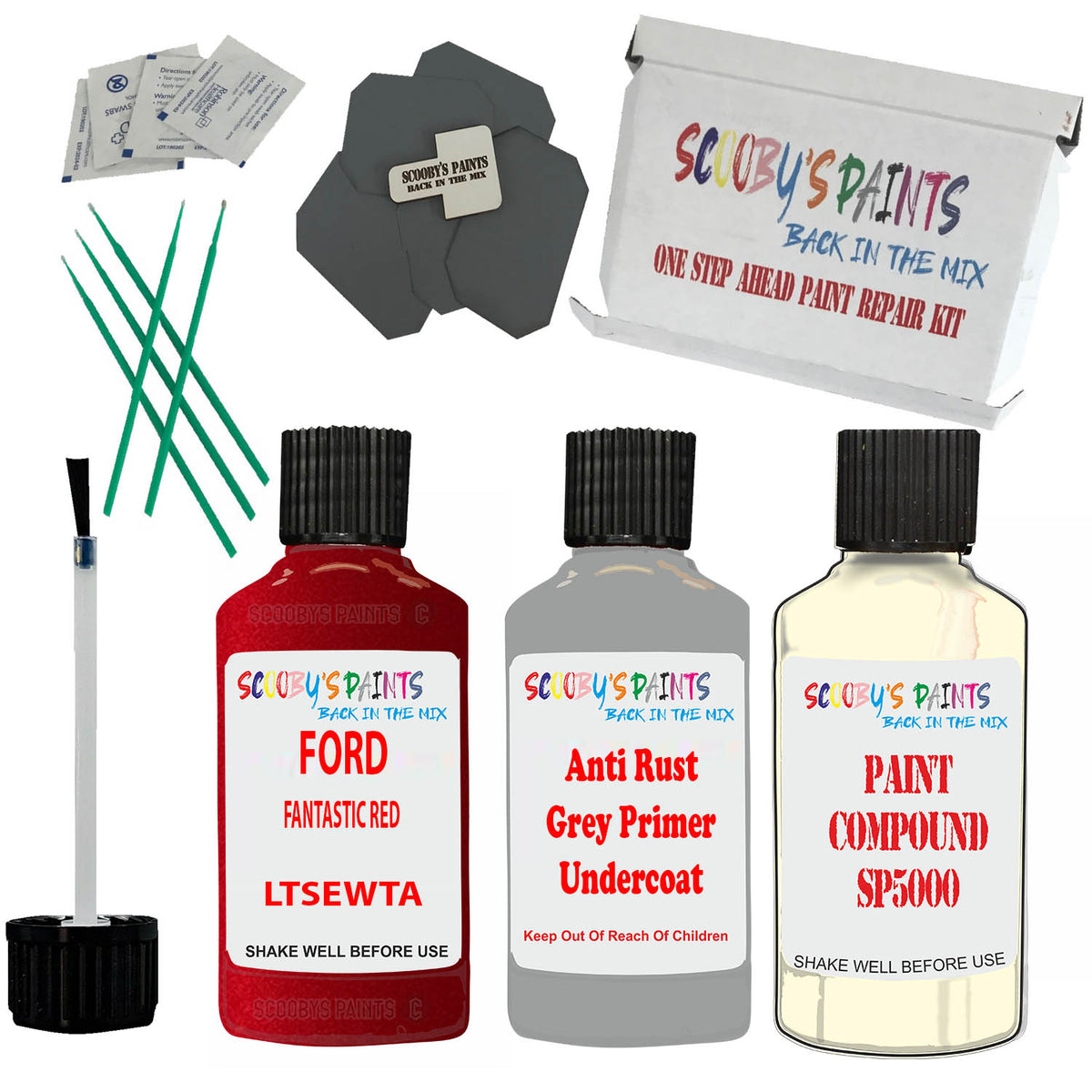 Touch Up Paint For Ford Focus St Fantastic Red Ltsewta Scratch Stone C ...