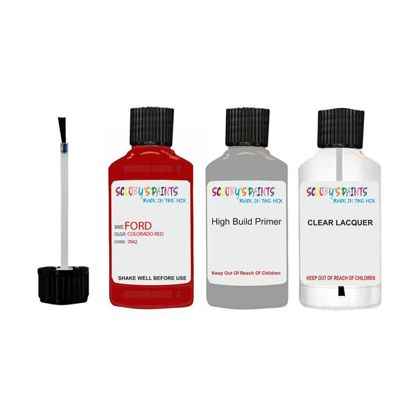 Paint For Ford Fiesta Colorado Red Code 7042 Touch Up Paint Scratch St ...
