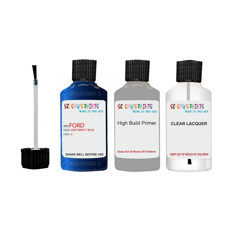 Paint For Ford Ka Deep Impact Blue Code G Touch Up Paint Scratch Stone ...