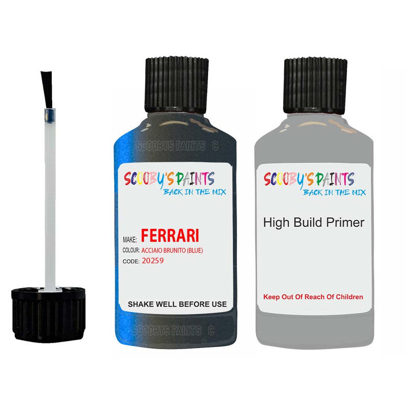 Paint For Ferrari Acciaio Brunito Blue 20259 Car Touch Up Paint Scratc ...