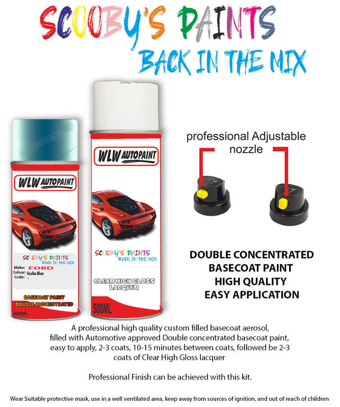 Paint For Ford Ka Scuba Blue Aerosol Spray Car Paint Can – Auto Car ...