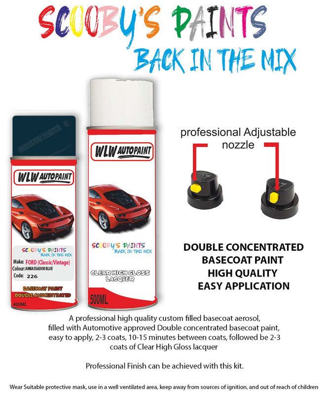 Paint For Ford Classic All Models Ambassador Blue 226 Aerosol Spray Pa ...