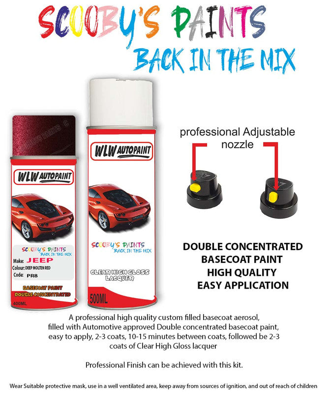 Paint For Jeep Cherokee Deep Molten Red Pr8/Br8/ Aerosol Spray Paint R ...
