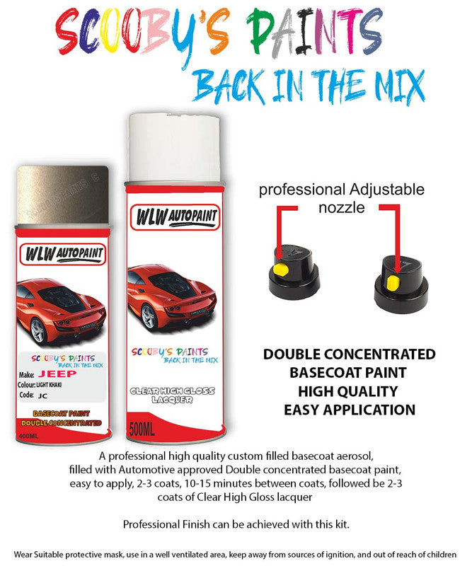 Paint For Jeep Commander Light Khaki Jc/Pjc/ Aerosol Spray Paint Rattl ...