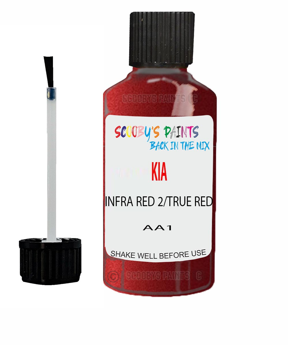 Paint For KIA ceed INFRA RED 2/TRUE RED Code AA1 Touch up Scratch Repa ...