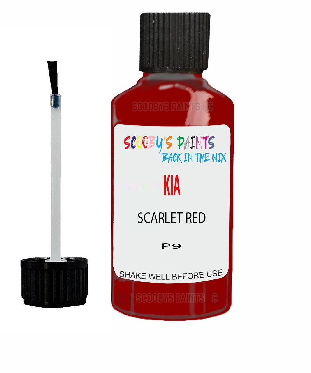 Paint For KIA picanto SCARLET RED Code P9 Touch up Scratch Repair Pen ...