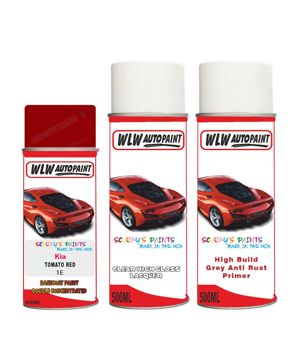 Aerosol Spray Paint For Kia Carens Tomato Red Colour Code 1E – Auto Car ...