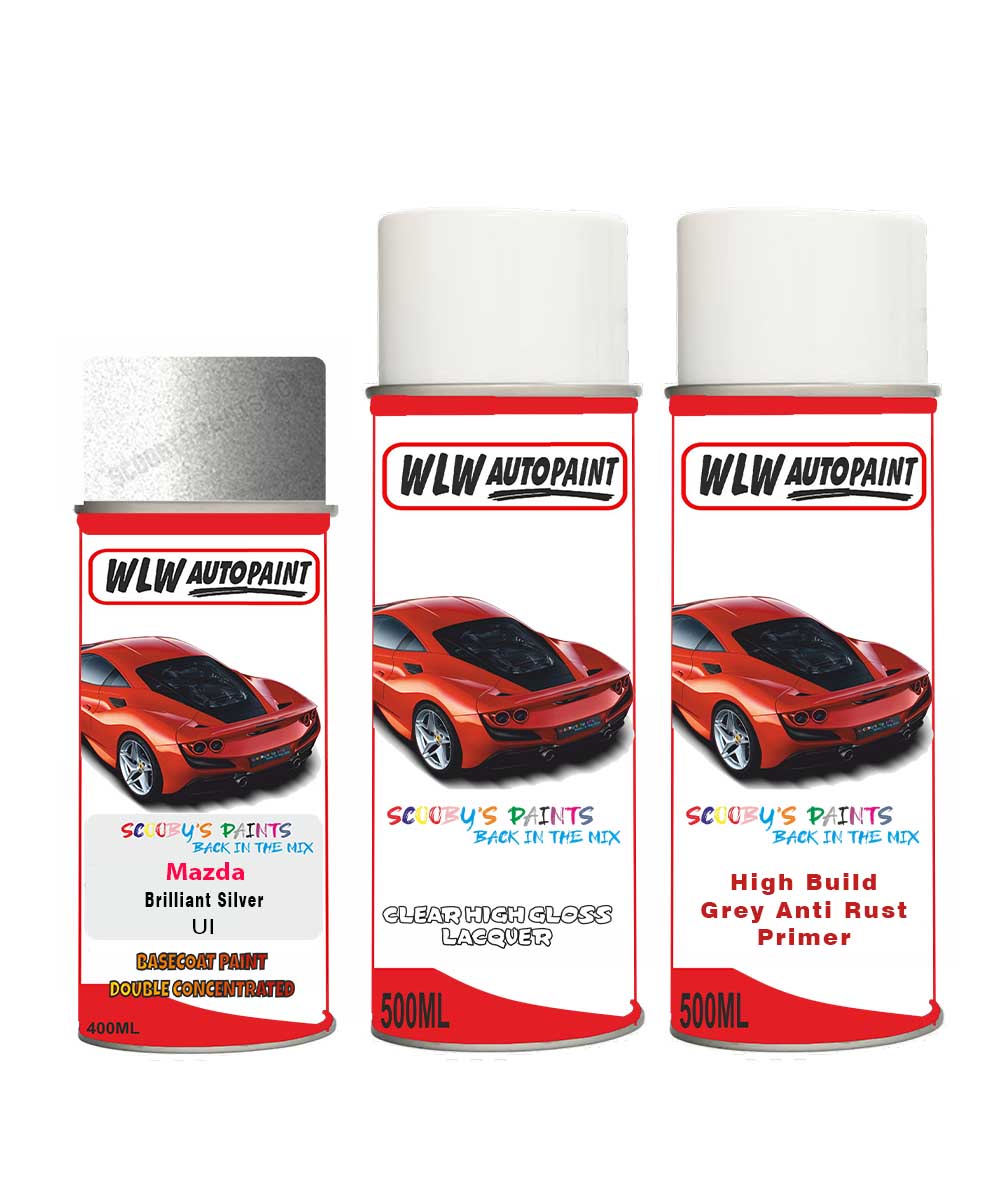 Paint For Mazda 6 Brilliant Silver Aerosol Spray Car Paint + Lacquer U ...