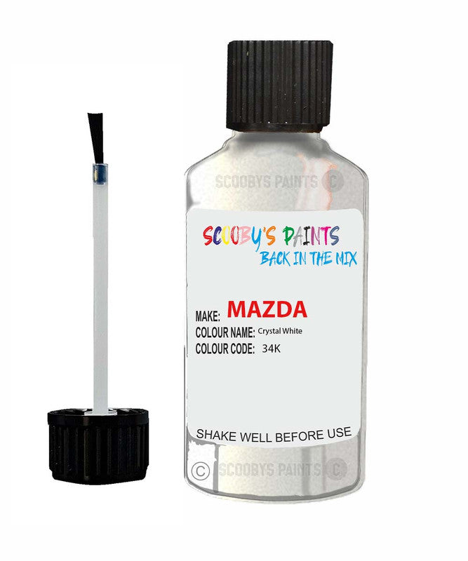 Paint For Mazda Mx5 Crystal White Code 34K Car Touch Up Paint – Auto ...