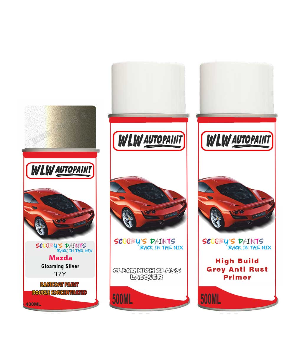 Paint For Mazda 3 Gloaming Silver Aerosol Spray Car Paint + Lacquer 37 ...