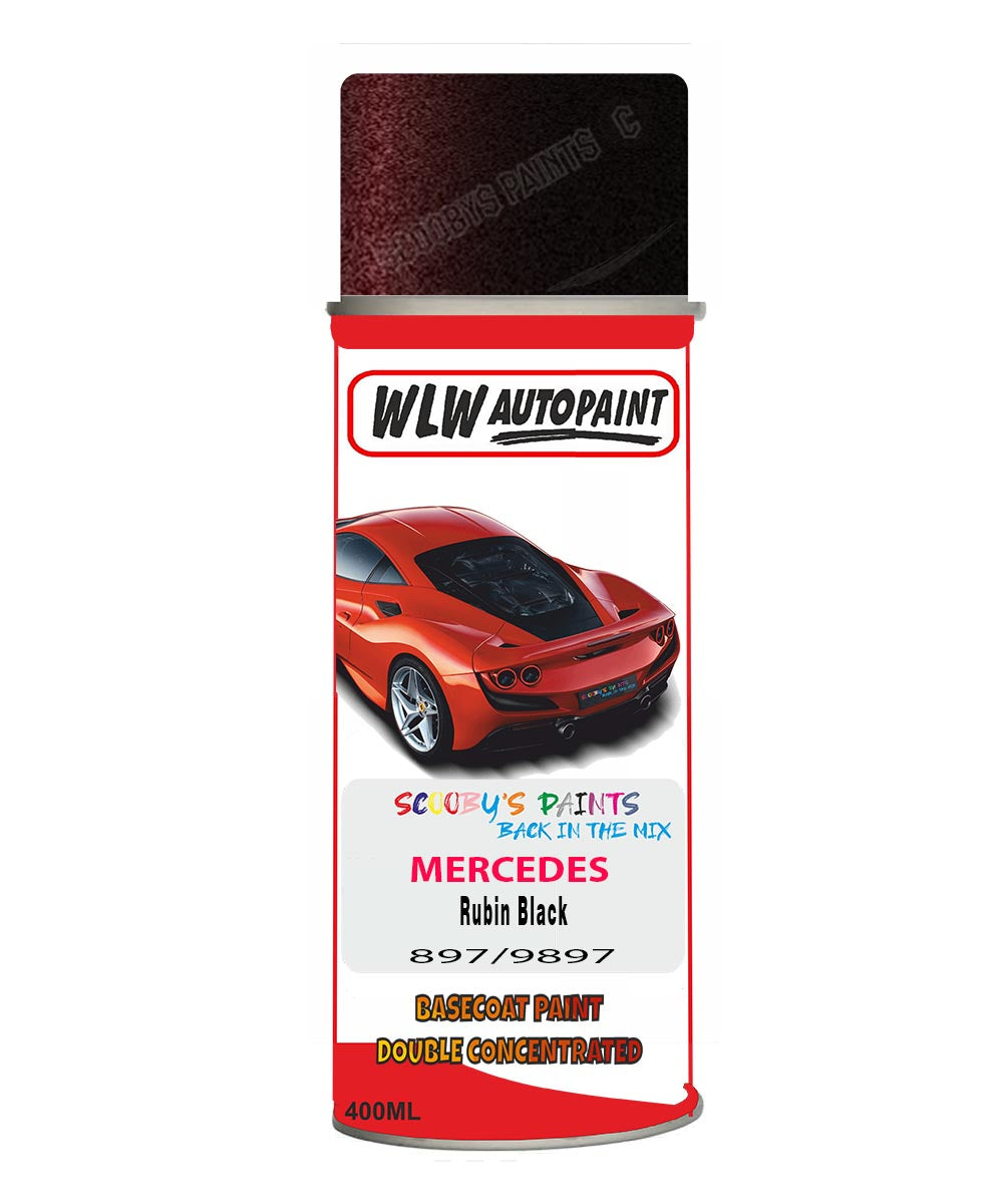 Paint For Mercedes Cls Class Rubin Black Code 897/9897 Aerosol Spray P ...