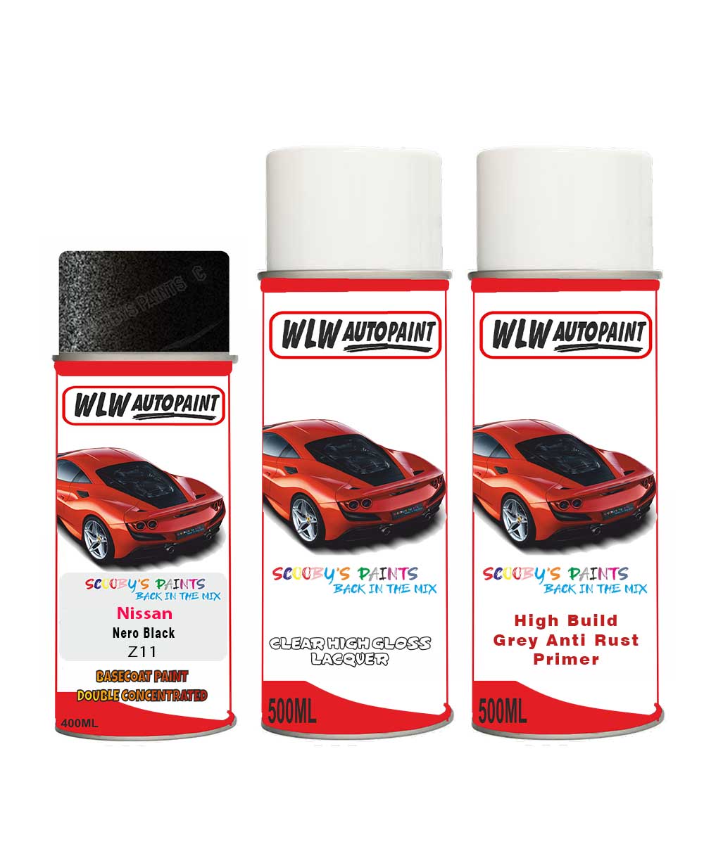 Paint For Nissan Note Nero Black Aerosol Spray Car Paint + Lacquer Z11 ...