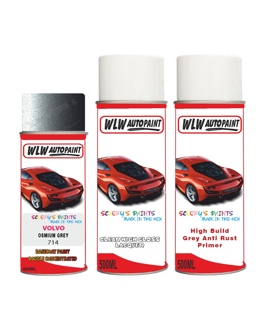 Aerosol Spray Paint For Volvo S40 Osmium Grey Colour Code 714 – Auto ...