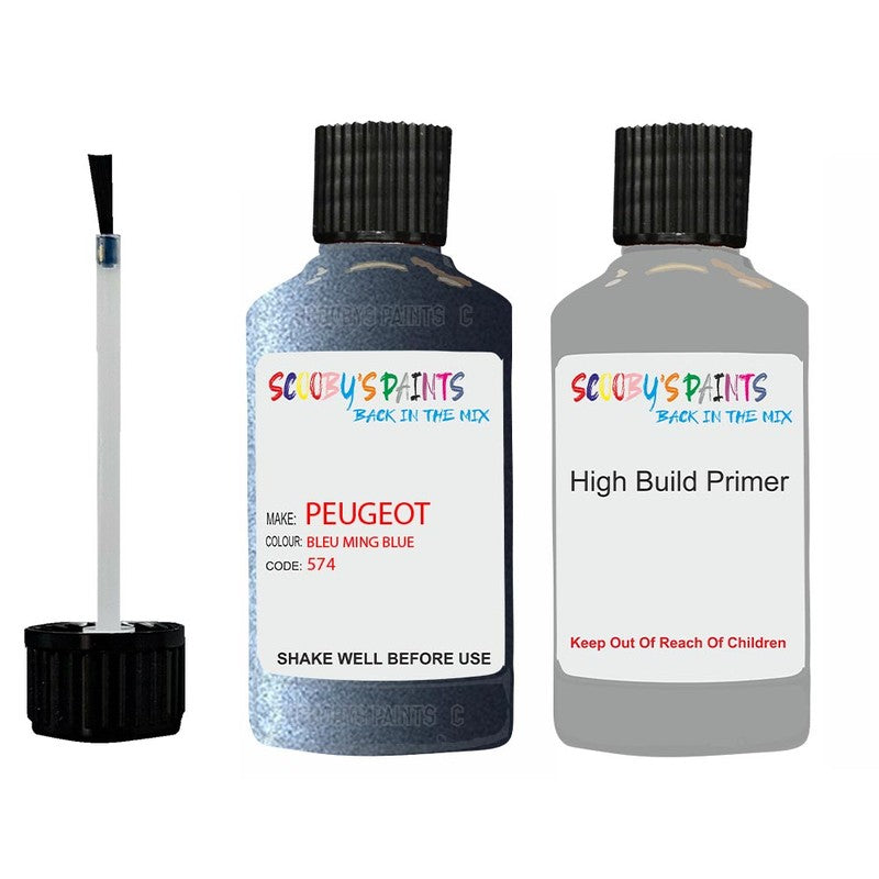 Paint For Peugeot 405 Bleu Ming Blue Code 574/-/- Touch Up Paint – Auto ...