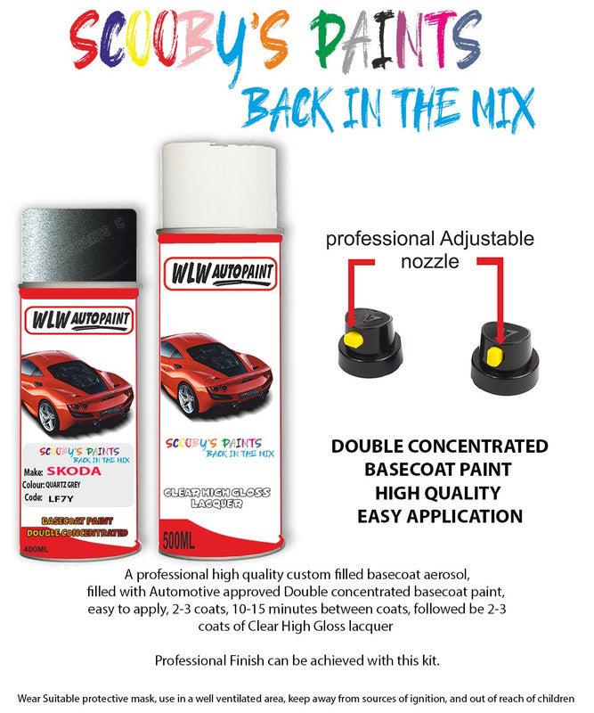 Paint For Skoda Rapid Quartz Grey Aerosol Spray Car Paint + Lacquer Lf ...