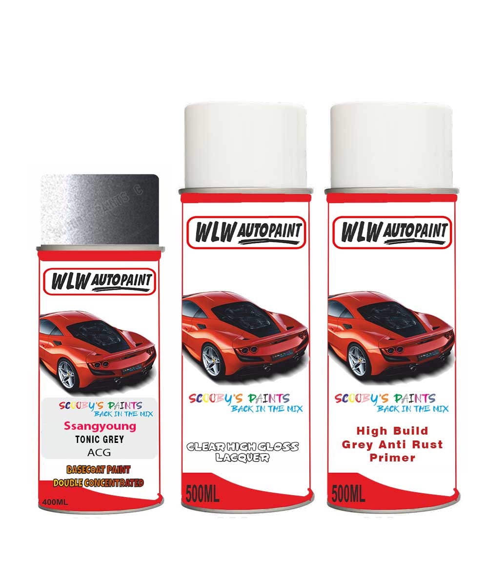Aerosol Spray Paint For Ssangyong Actyon Tonic Grey Code Acg – Auto Car ...