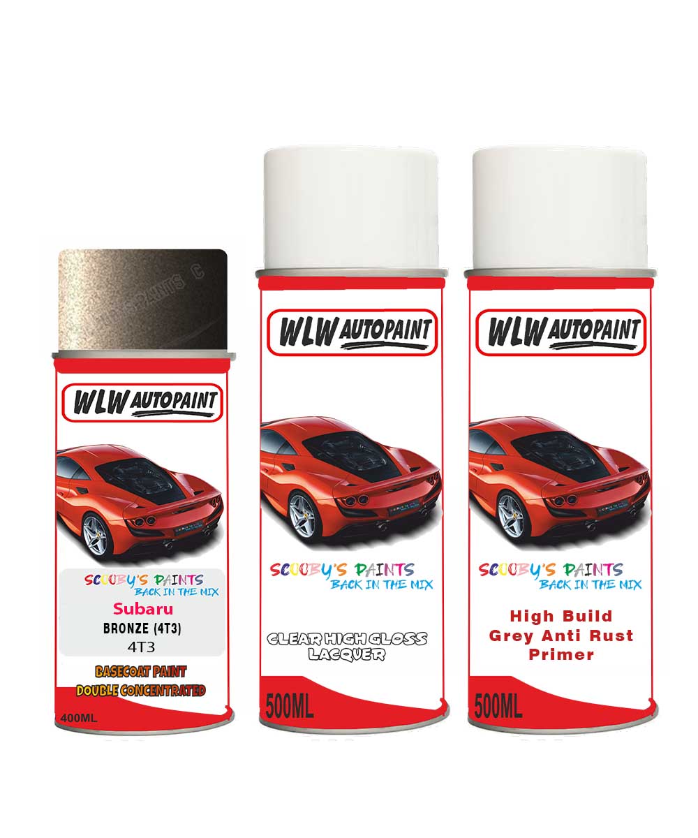 Paint For Subaru Forester Bronze 4T3 Car Aerosol Spray Paint + Lacquer ...