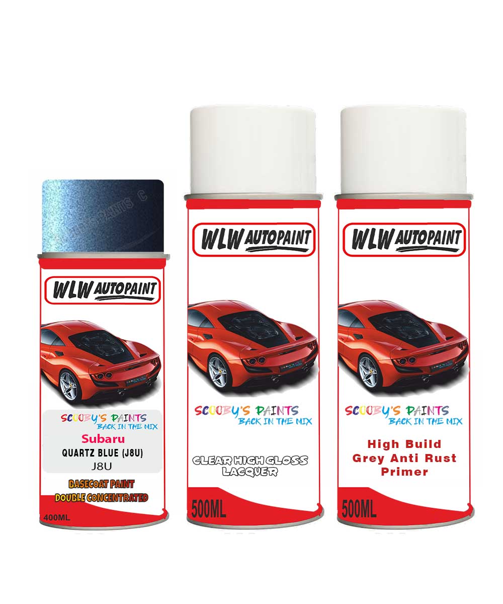 Paint For Subaru Wrx Quartz Blue J8U Car Aerosol Spray Paint + Lacquer ...