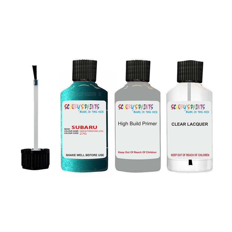 Paint For Subaru Justy Samoa Turquoise 27G Car Touch Up Paint Scratch ...