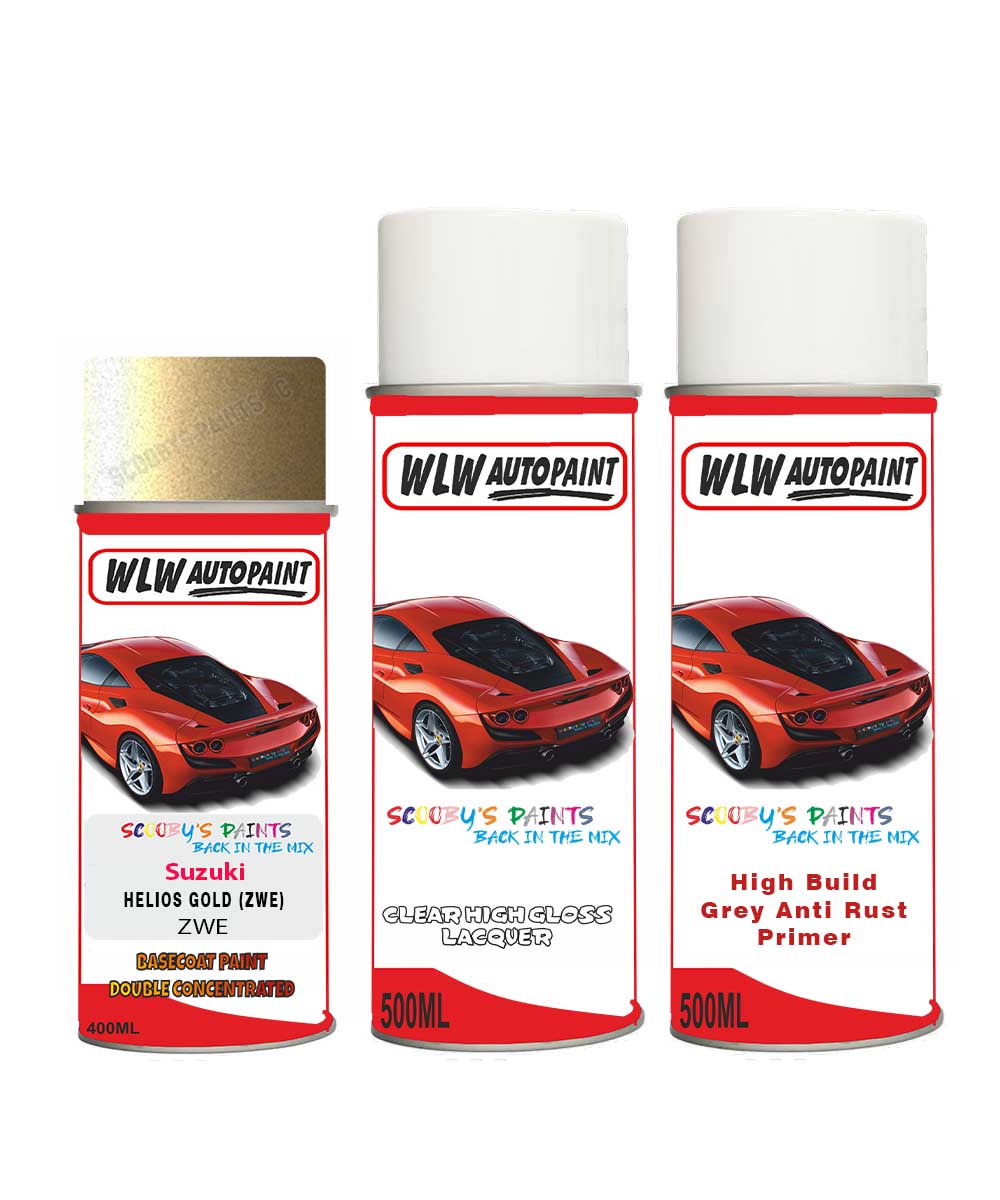 Paint For Suzuki Solio Helios Gold Zwe Car Aerosol Spray Paint + Lacqu ...