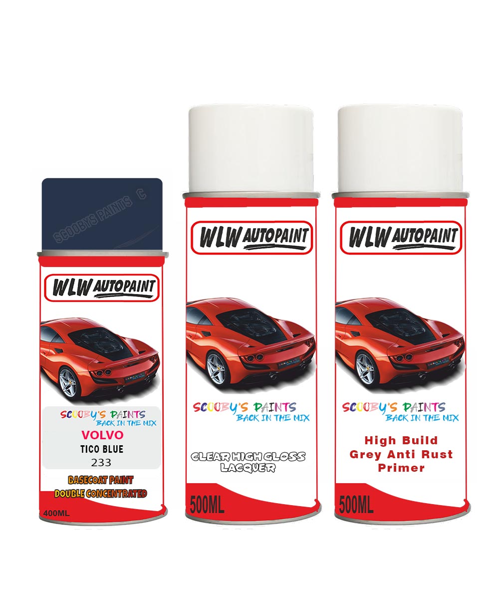 Aerosol Spray Paint For Volvo 300 Series Tico Blue Colour Code 233 ...