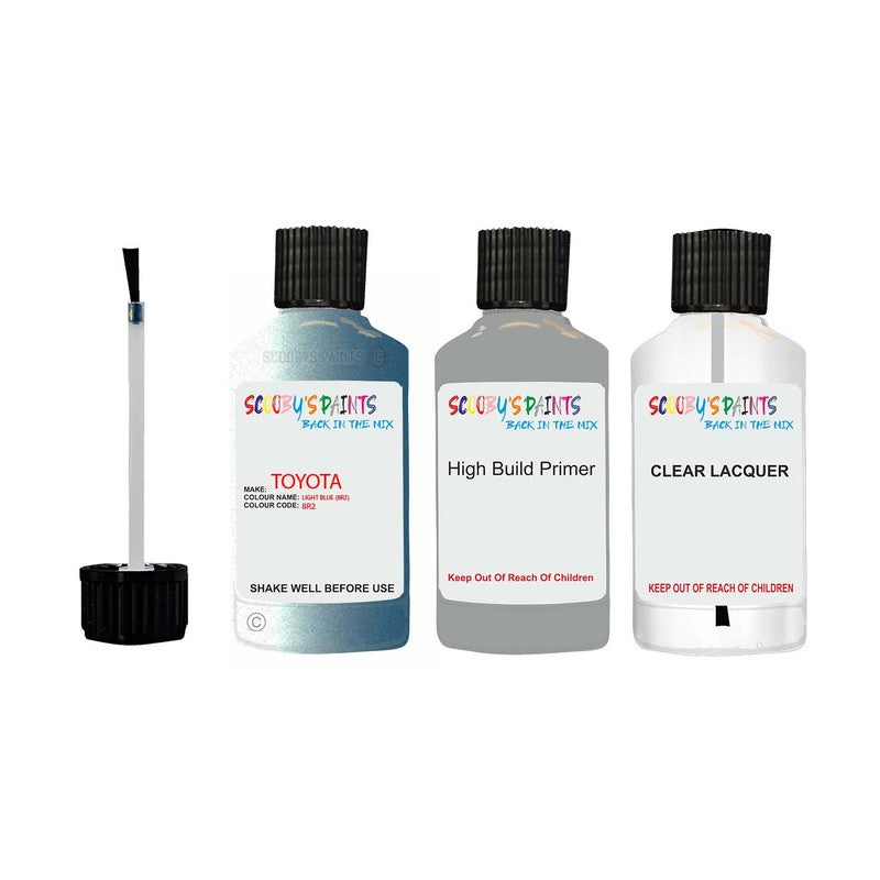 Paint For Toyota Mr2 Light Blue Code 8R2 Touch Up Paint Scratch Stone ...