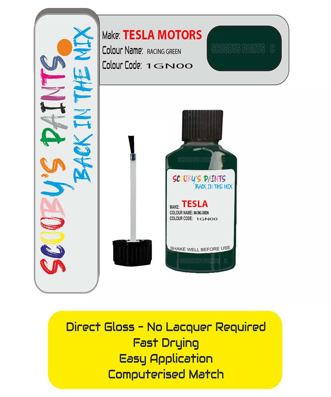 Paint For Tesla Model Y Racing Green Code 1Gn00 Touch Up Scratch Stone ...